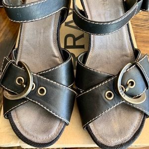 Array | Shoes | Array Black Leather 4 Strap Sandal Tori | Poshmark